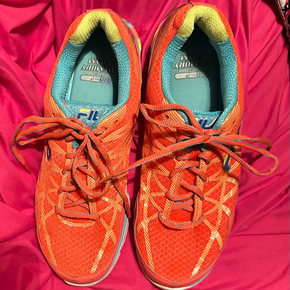 Fila | Shoes | Fila Neon Orange Turquoise Yellow Tennis | Poshmark